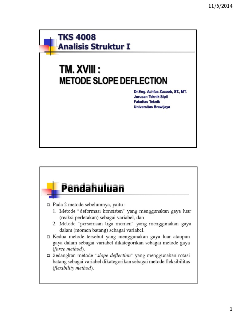 18 Metode Slope Deflection | PDF