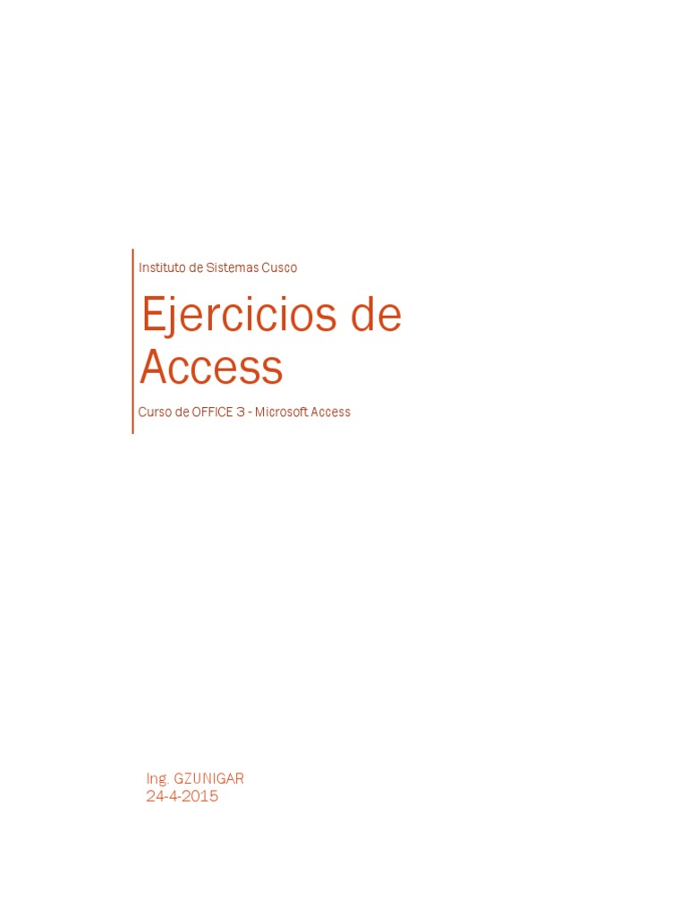 Ejercicios Básicos de Access | PDF | Tabla (base de datos) | Bases de datos