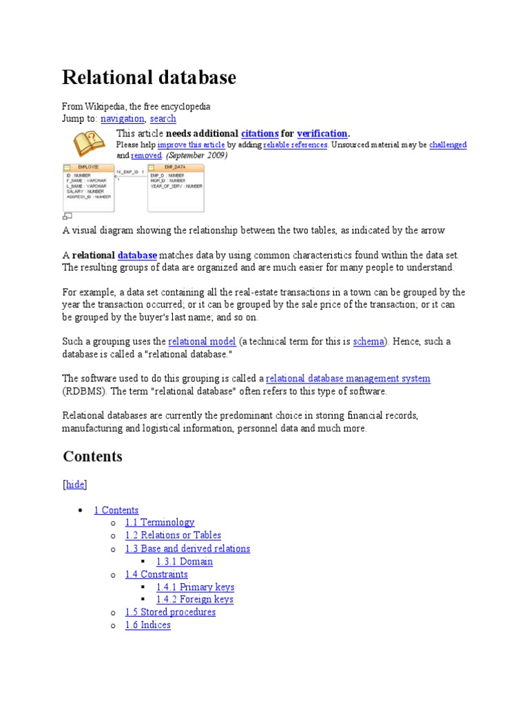 Relational Database | PDF | Relational Database | Data Management