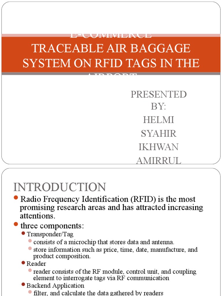 E-Commerce Traceable Air Baggage System On Rfid Tags in The Airport ...