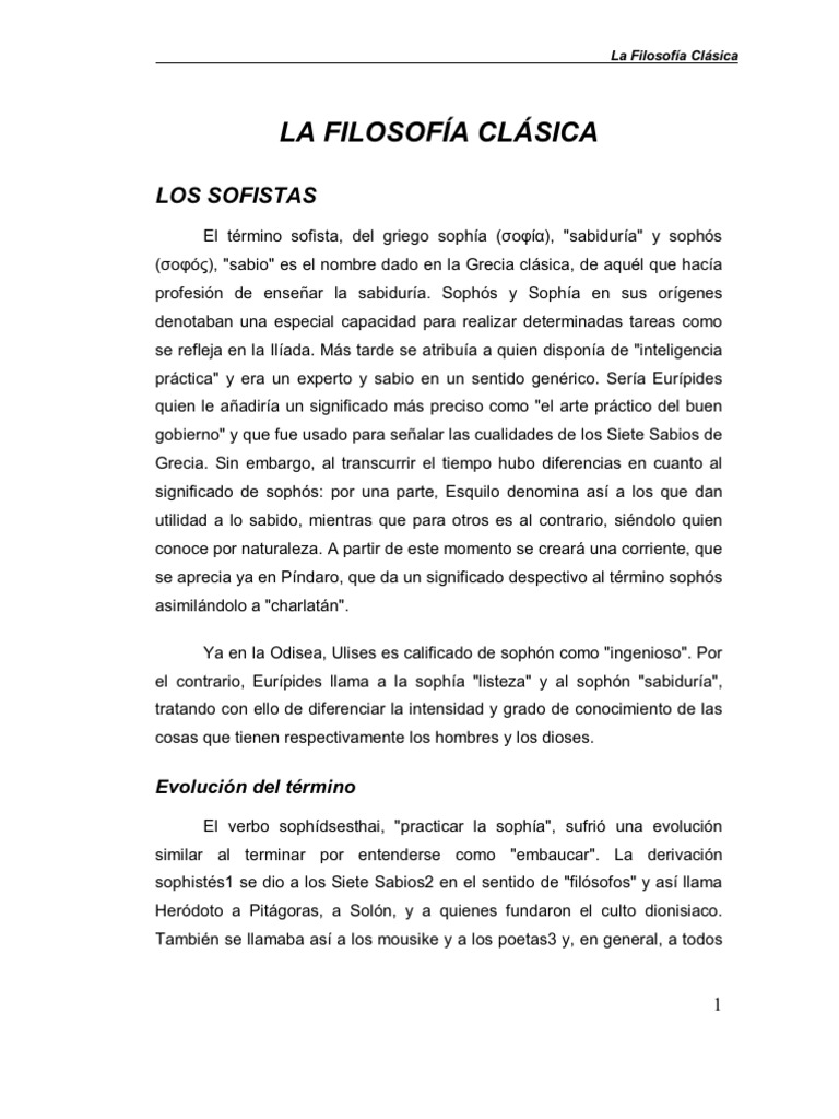 La Filosofía Clásica | PDF | Platón | Sócrates