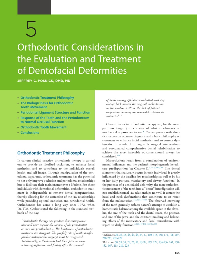 Orthodontic Considerations in The Evaluation and Treatment of ...