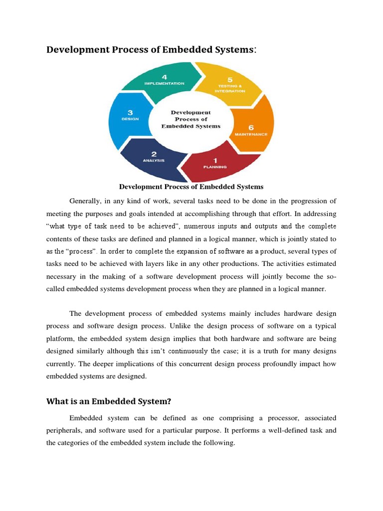 Development Process of Embedded Systems | PDF | Embedded System | Microcontroller