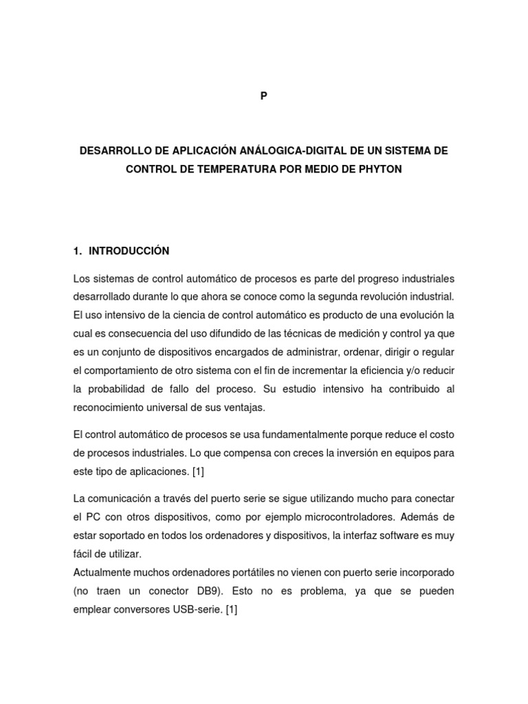 Sistema de Control Mediante Python-Informe#2 | PDF | Python (lenguaje de programación ...
