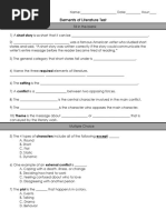 Poetry Pre - Test | PDF | Metaphor | Poetry