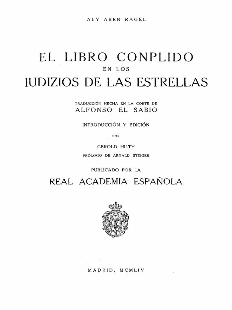 El Libro Conplido de Los Iudizios de Las Estrellas 0 | PDF | Dialecto | Lengua española