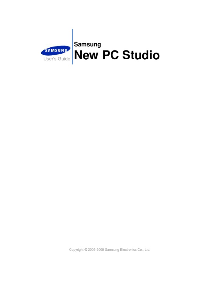 Samsung PC Studio Manual ENGLISH | PDF