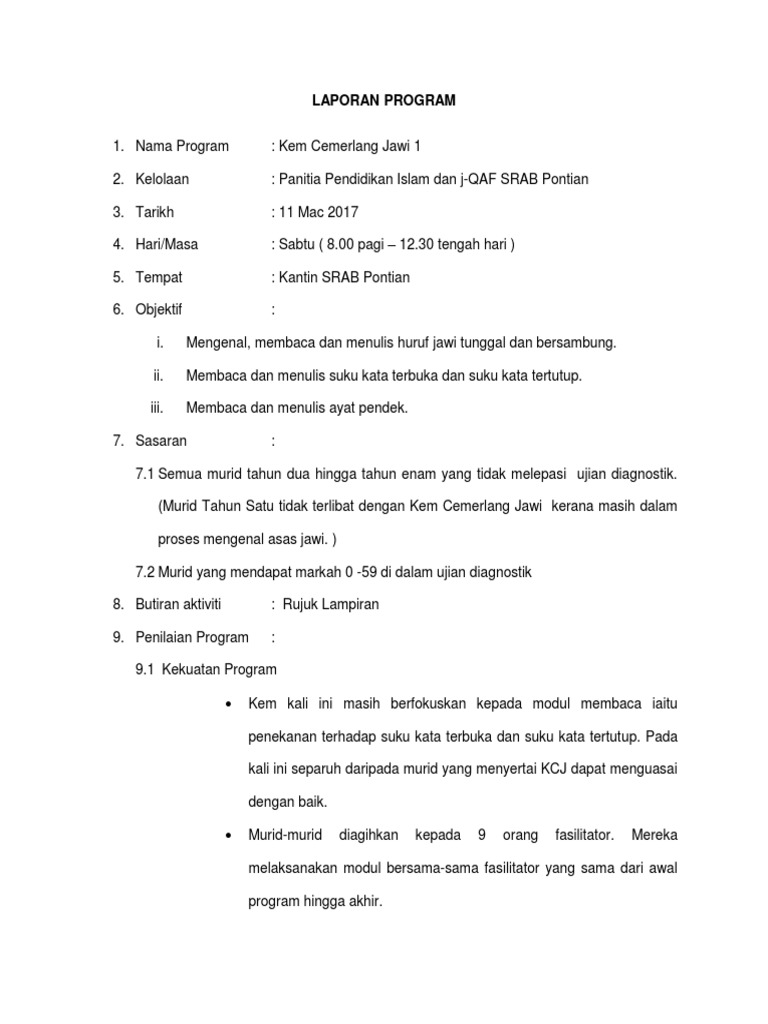 Laporan KCJ 2 2017 | PDF | Seni