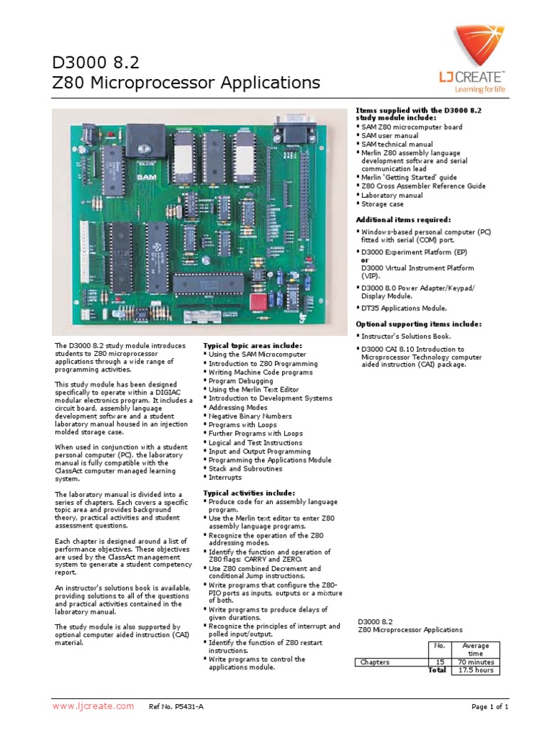 Z80 Microprocessor Applications Guide | PDF | Assembly Language ...
