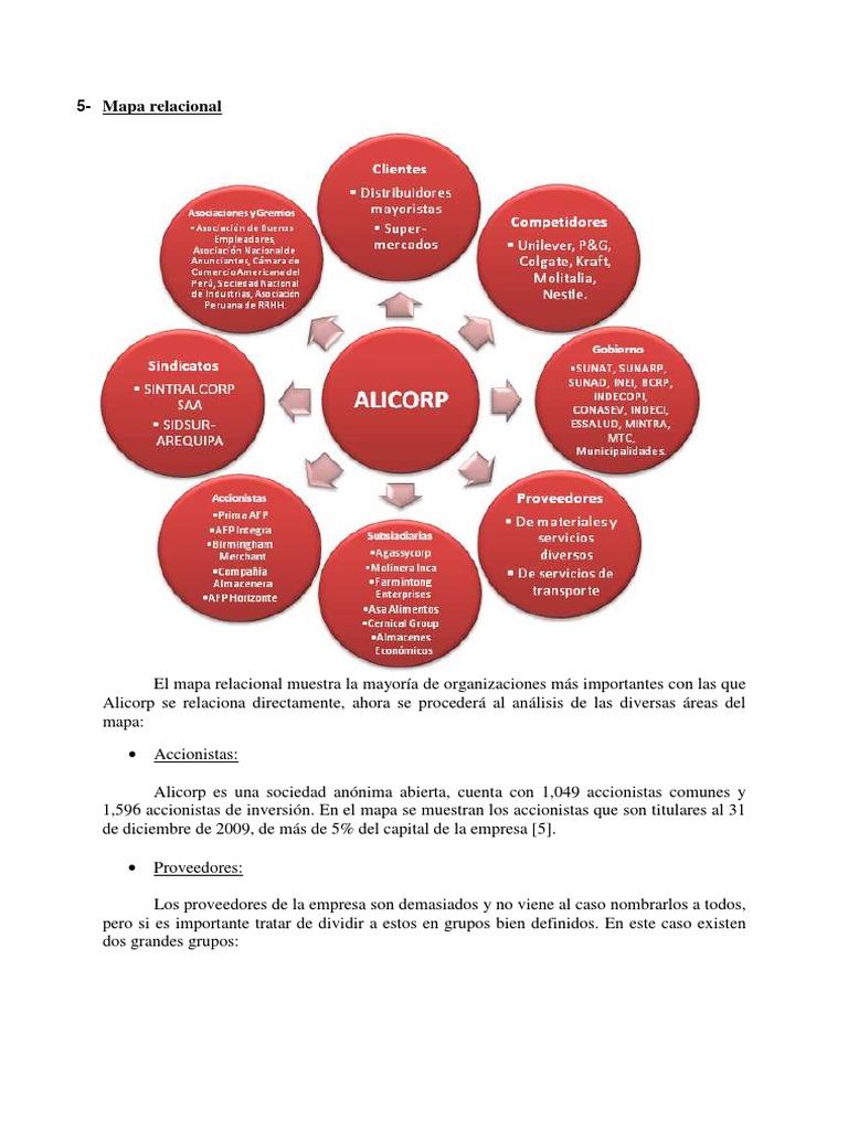 Ejemplo - Mapa Relacional - Grupo Alicorp | PDF | Business | Economias