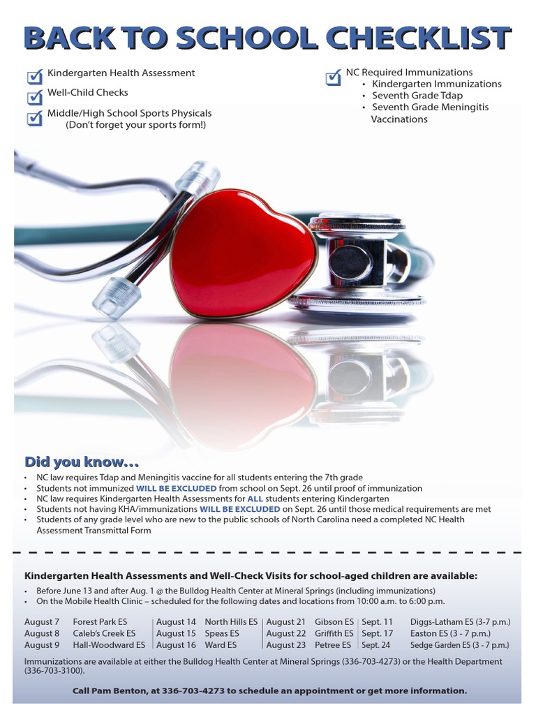 Back To School Checklist | PDF