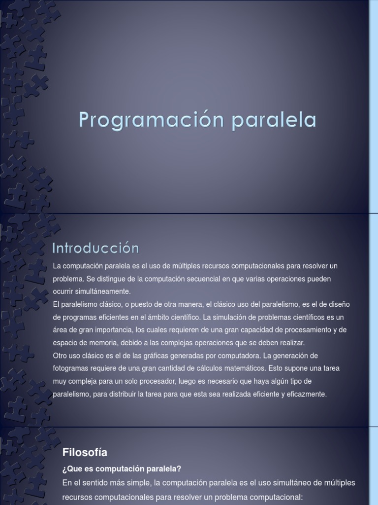 Programación Paralela | PDF | Hilo (Computación) | Computación paralela