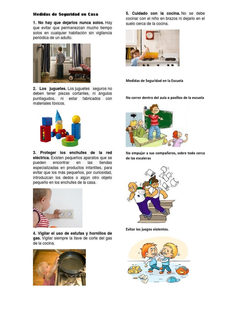 Medidas de Seguridad en Casa, en la calle y en la escuela | Cocina | Ocio