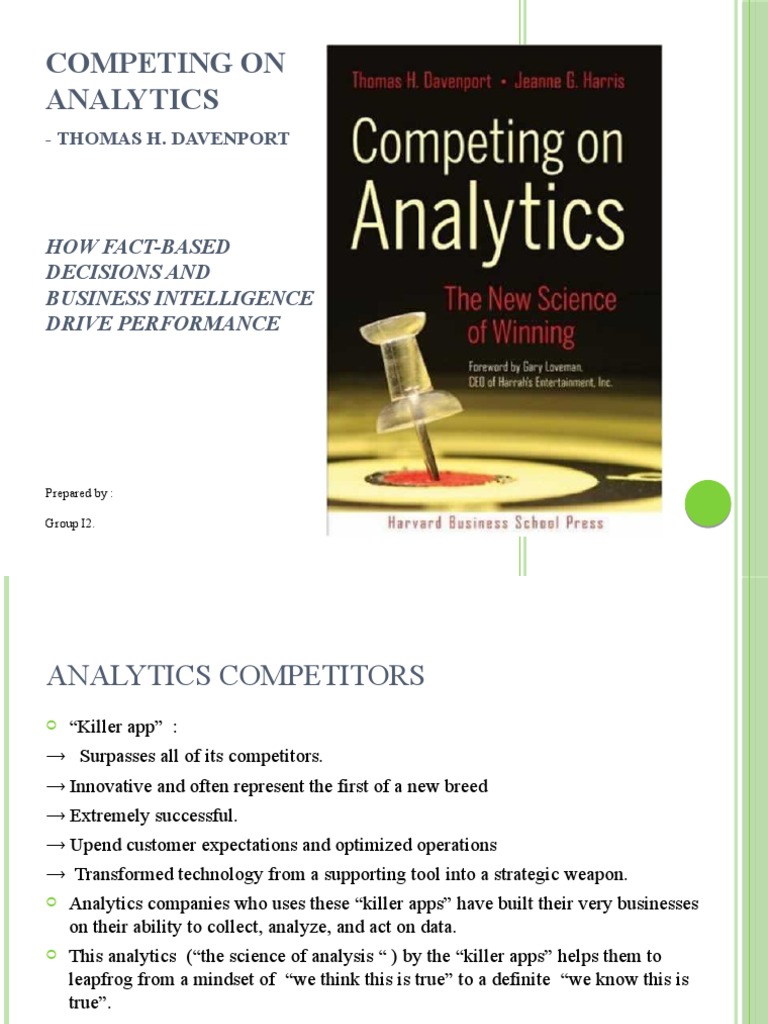 Competing On Analytics | PDF