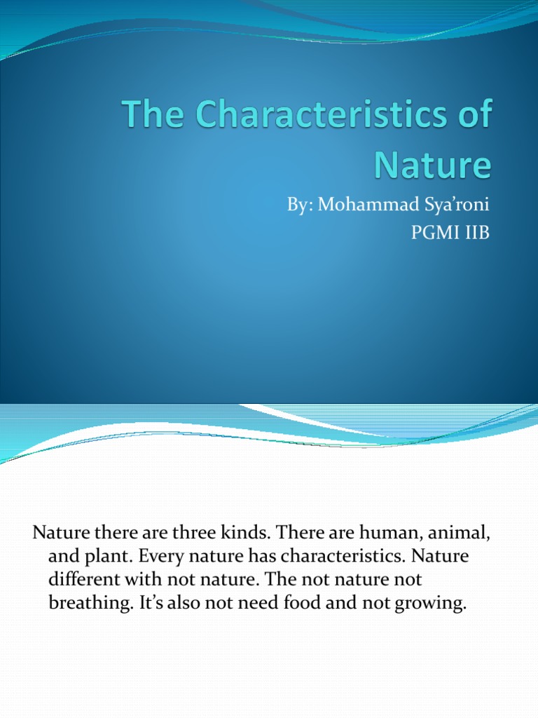 Characteristics of Living Nature | PDF