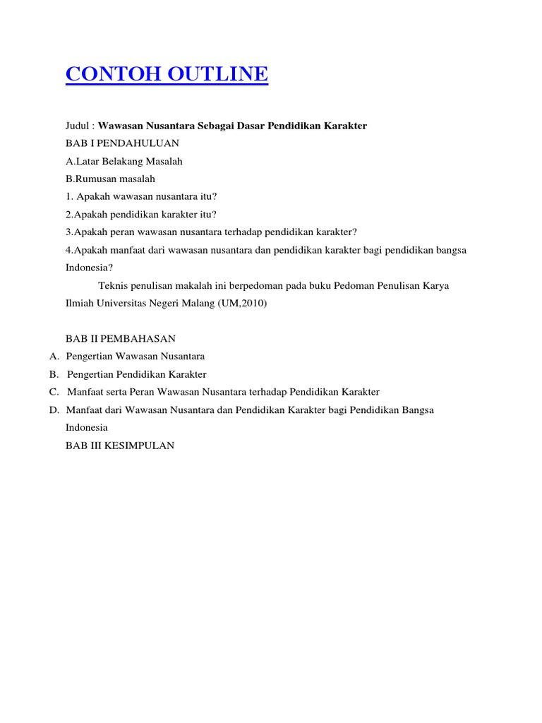 Contoh Outline | PDF