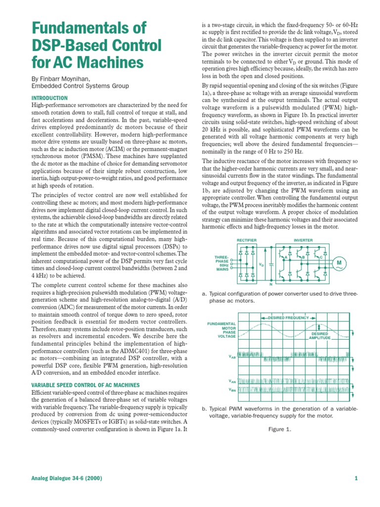 DSP Control for AC Motor Drives | PDF | Power Inverter | Analog To ...