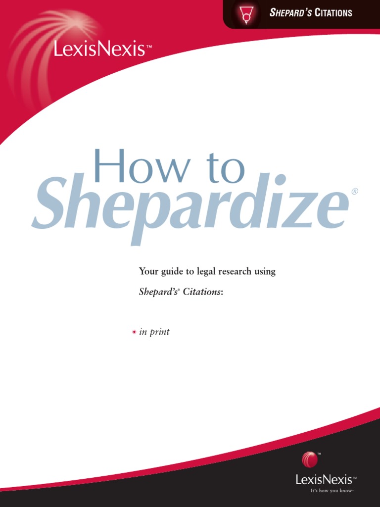 Shepardizing | PDF | United States Code | Case Citation