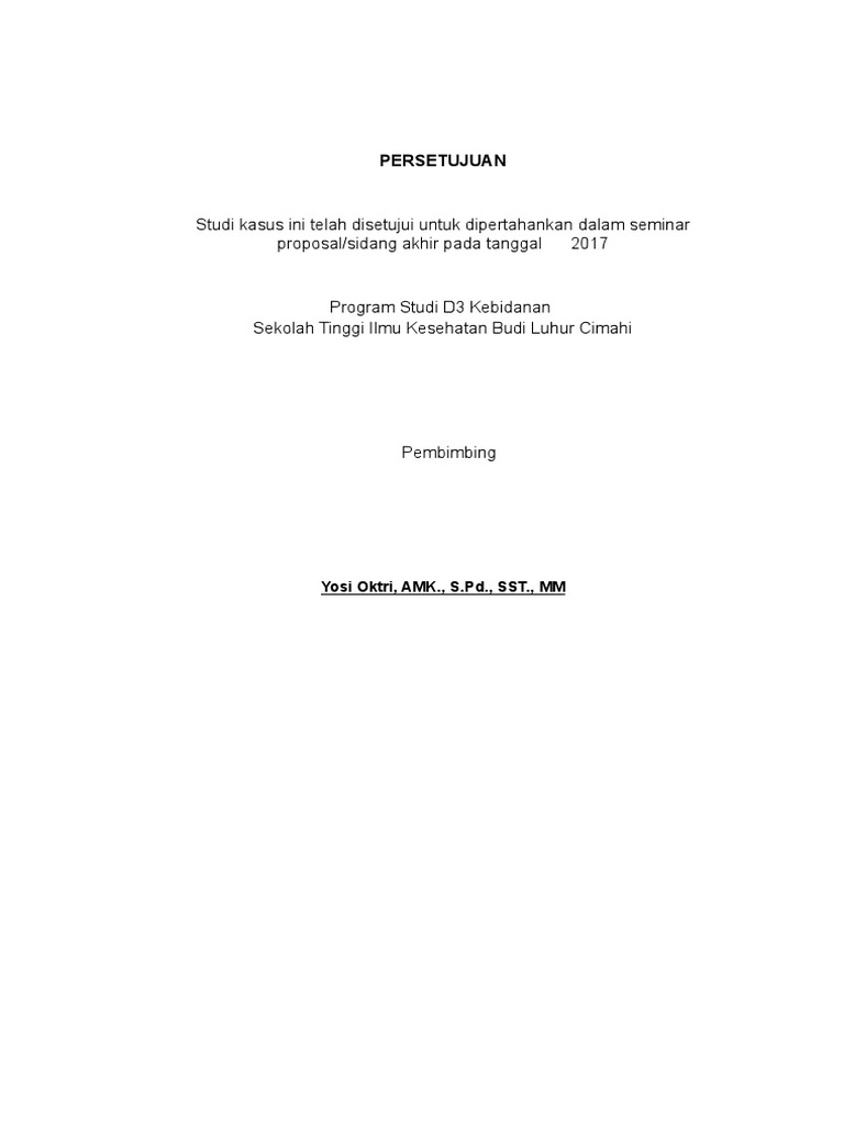 Lembar Persetujuan TTD Kosong | PDF