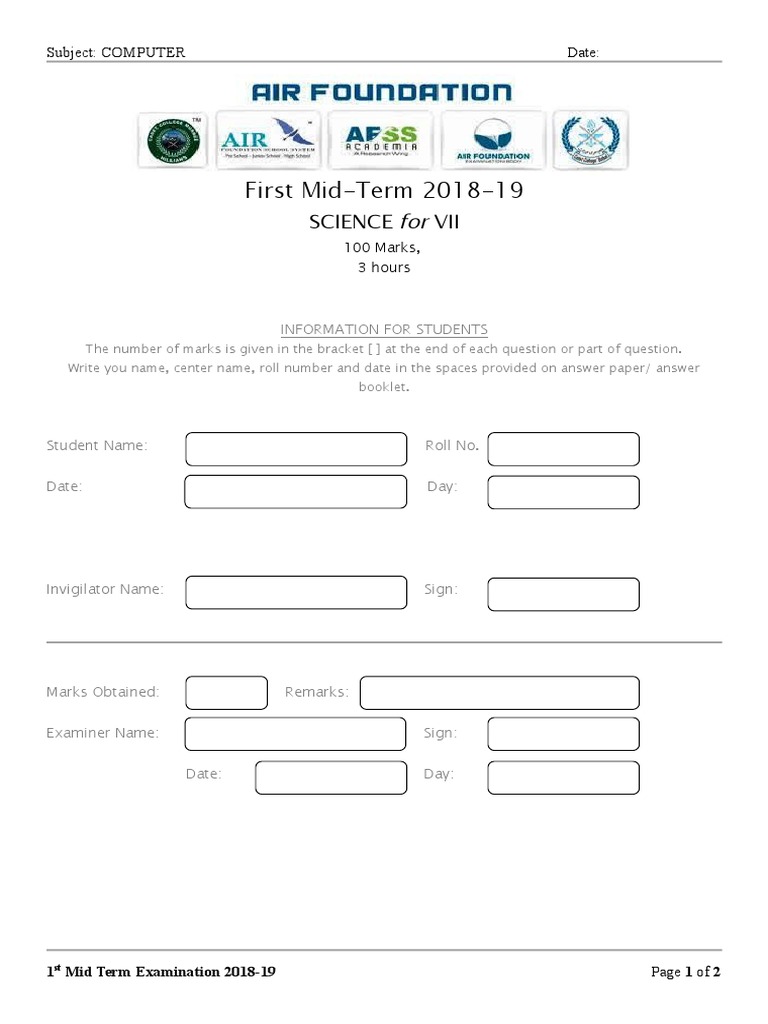 Sample Q Paper | PDF