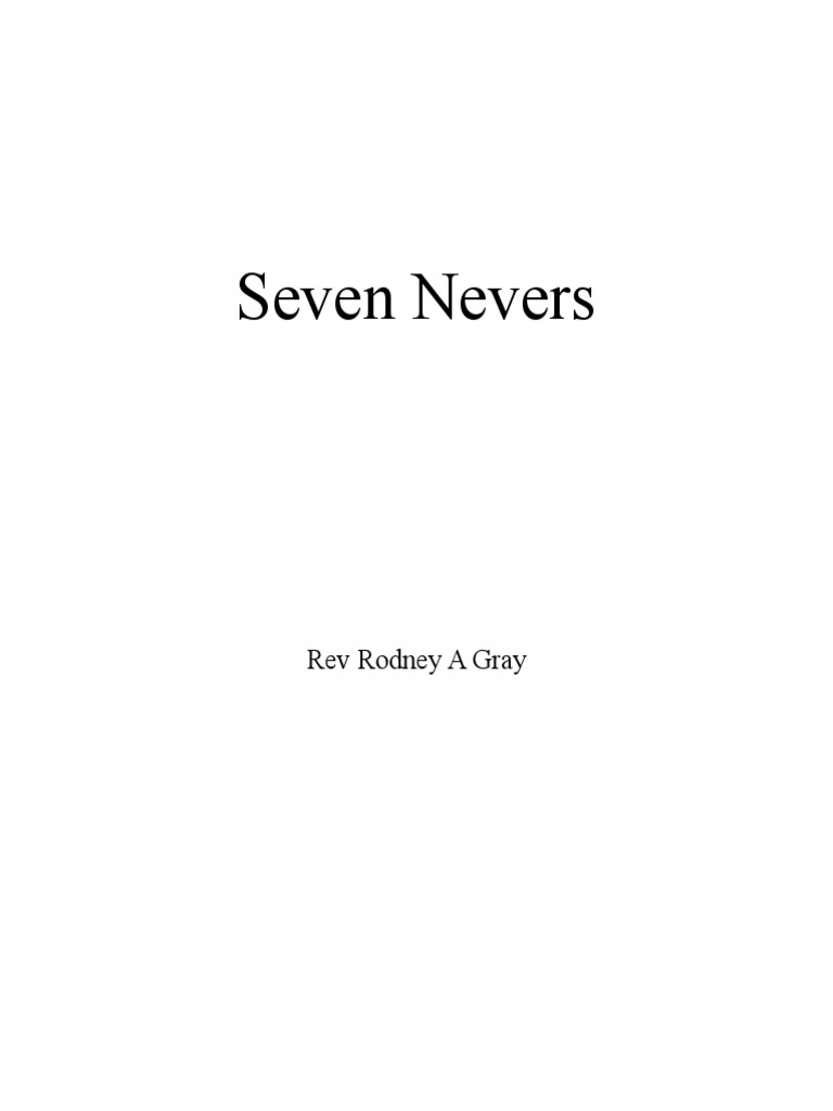 Seven Nevers | PDF | Eternal Life (Christianity) | John The Baptist