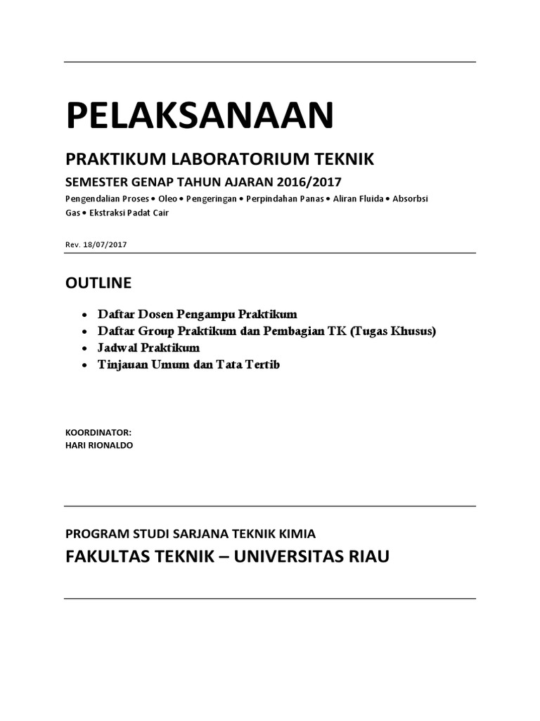 Pelaksanaan Labtek Non Reg | PDF