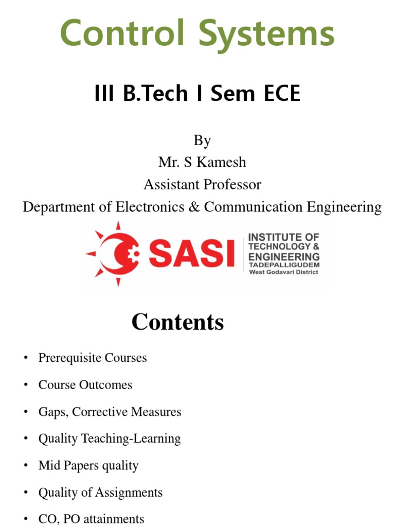 Control Systems | PDF | Control Theory | Laplace Transform