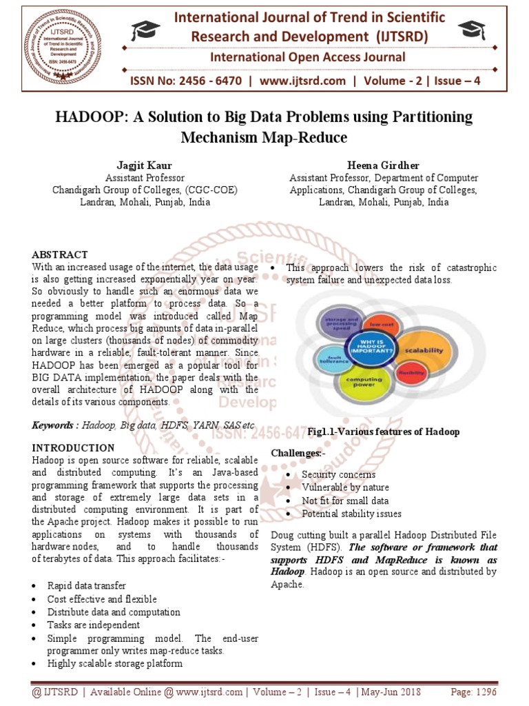 HADOOP: A Solution To Big Data Problems Using Partitioning Mechanism Map-Reduce | Download Free ...