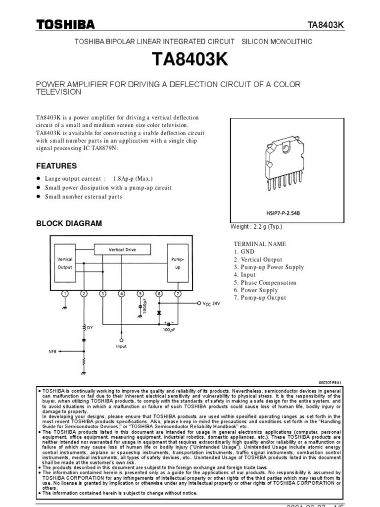 ta8403k | Reliability Engineering | Integrated Circuit
