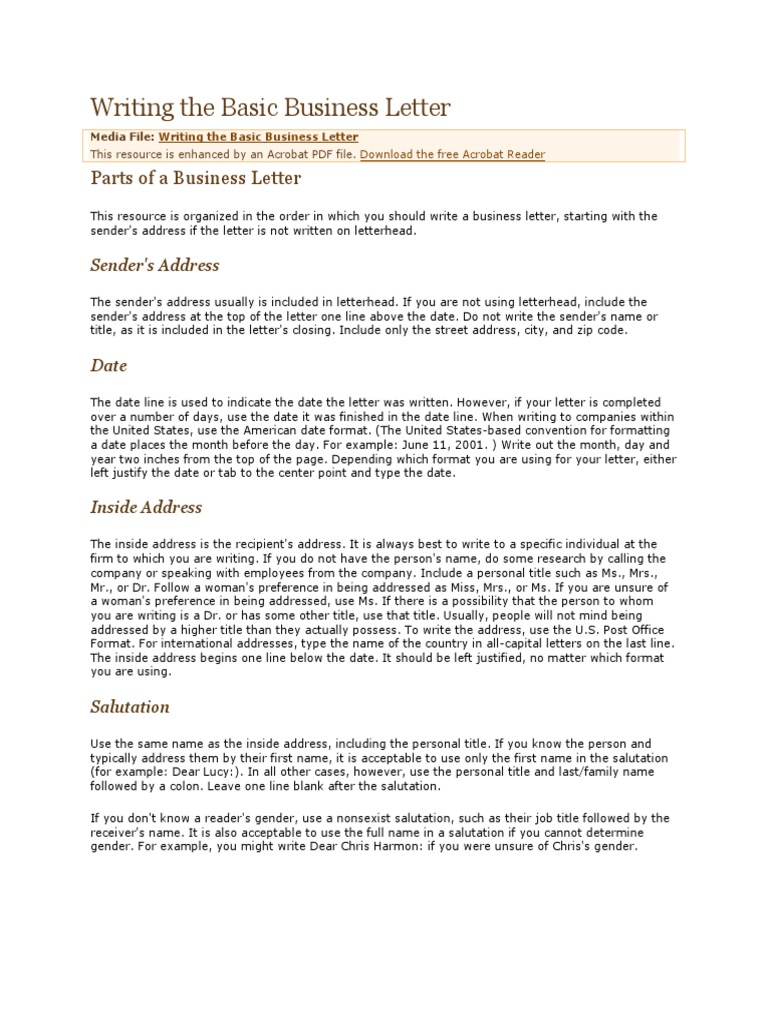 Basic Business Letters | PDF | Paragraph | Written Communication