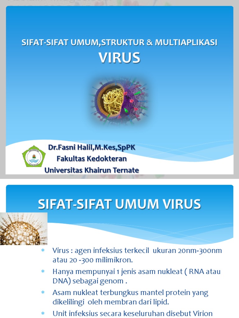 Virus Infections (Sifat, Struktur, Multiaplikasi Virus) | PDF