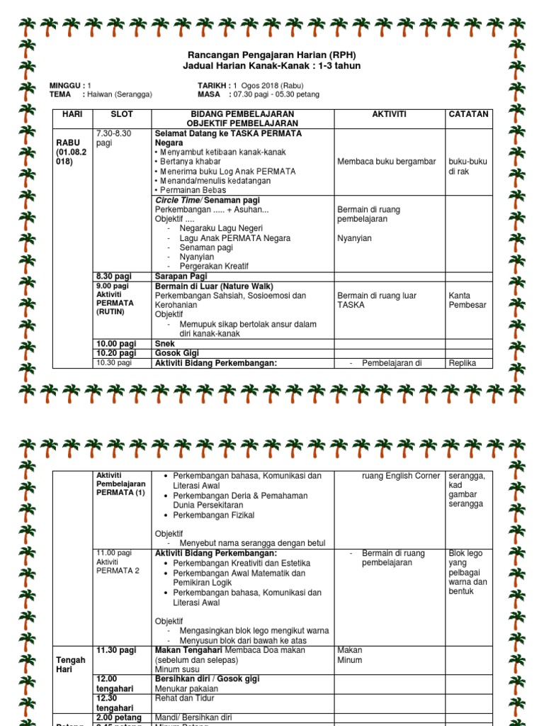 Contoh Rancangan Pengajaran Harian | PDF