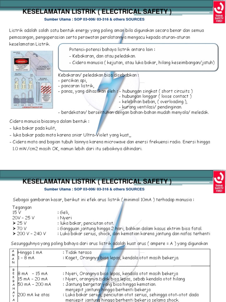 Materi Safety Talk: Bahaya Listrik | PDF