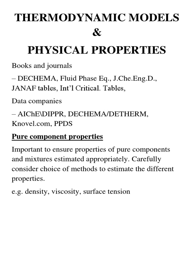 Properties and Xy Diagram From Chemcad | PDF | Statistical Mechanics ...