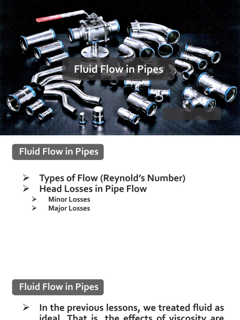 Fluid Flow Dynamics in Pipes | PDF | Fluid Dynamics | Viscosity