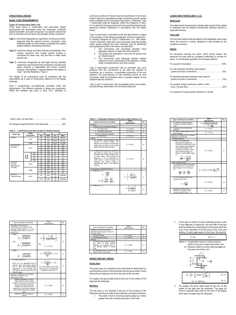 Steel Design PDF | PDF | Stress (Mechanics) | Beam (Structure)