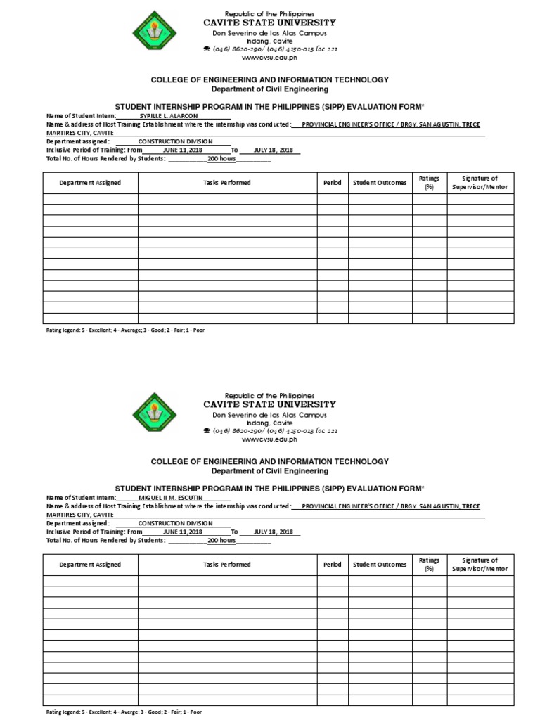 SIPP Evaluation Form | PDF | Intellectual Works | Engineering