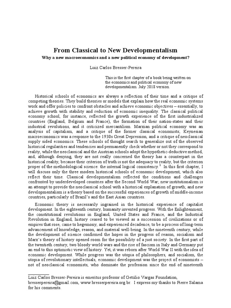287 From Classical To New Developmentalism | PDF | Heterodox Economics ...