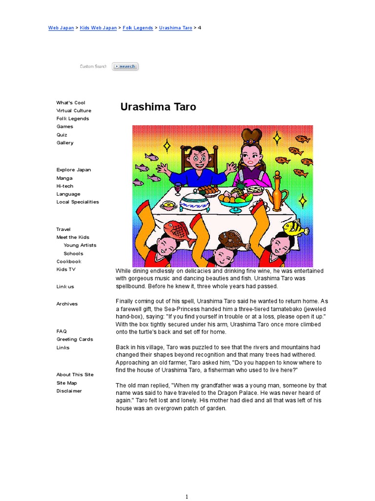 Urashima Taro 4 - Folk Legends - Kids Web Japan - Web Japan PDF | PDF