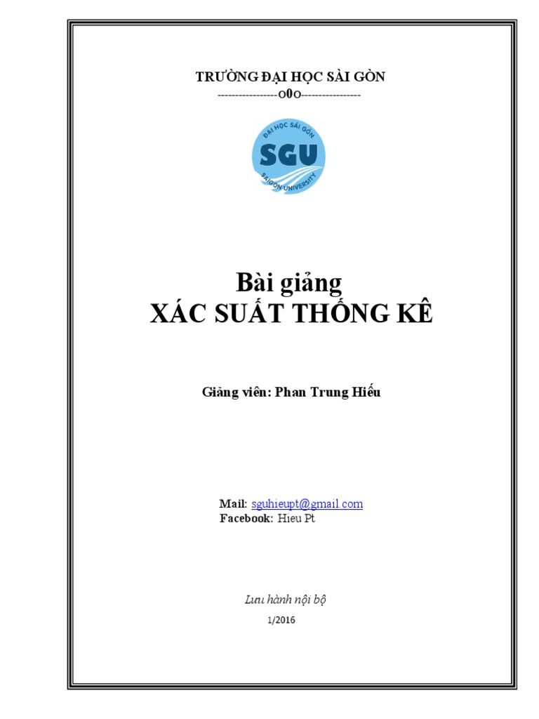 Bai Giang XSTK A (Sv-1-2016) | PDF