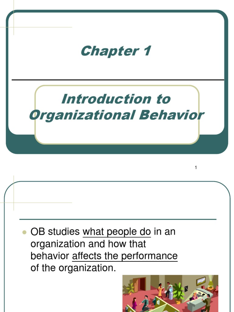 Chapter 1 Introduction OB | PDF | Diversity (Business) | Employment