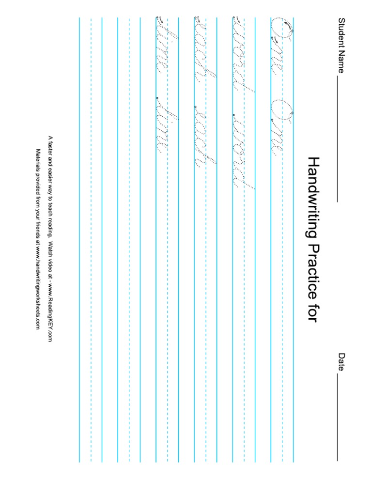 Cursive Handwriting Worksheet Maker - Multiword | PDF