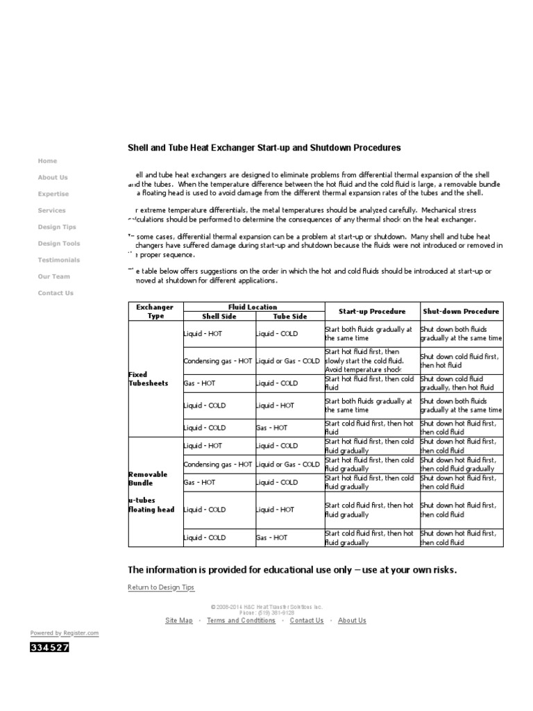 Startup and Shutdown Procedures | PDF | Heat Exchanger | Thermal Expansion