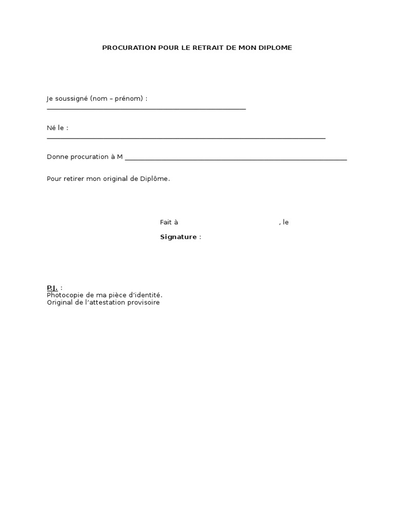 Attestation De Procuration Modele De Lettre Type Images And Photos ... Attestation De Procuration Modele De Lettre Type Images And Photos ...