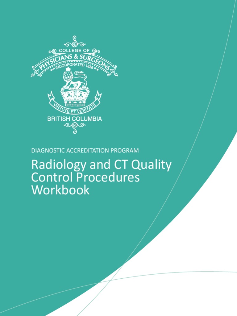 DAP Radiology and CT Quality Control Procedures Workbook | PDF | Ct ...