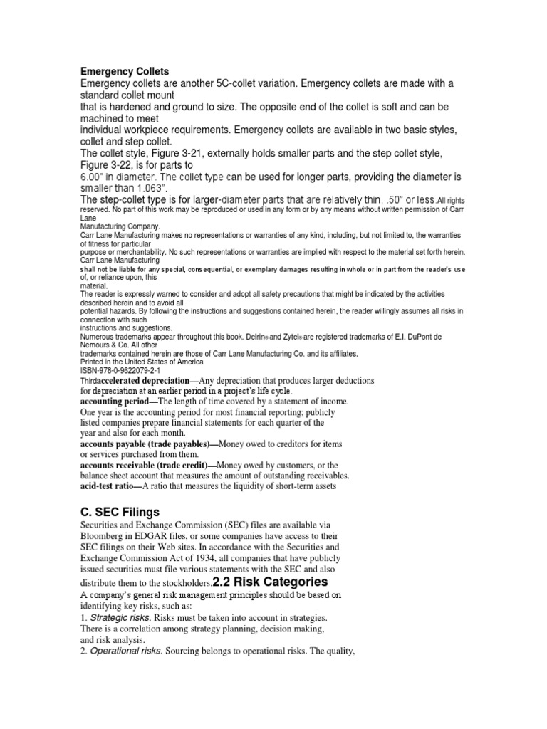 Emergency Collets: C. SEC Filings | Download Free PDF | Standard ...
