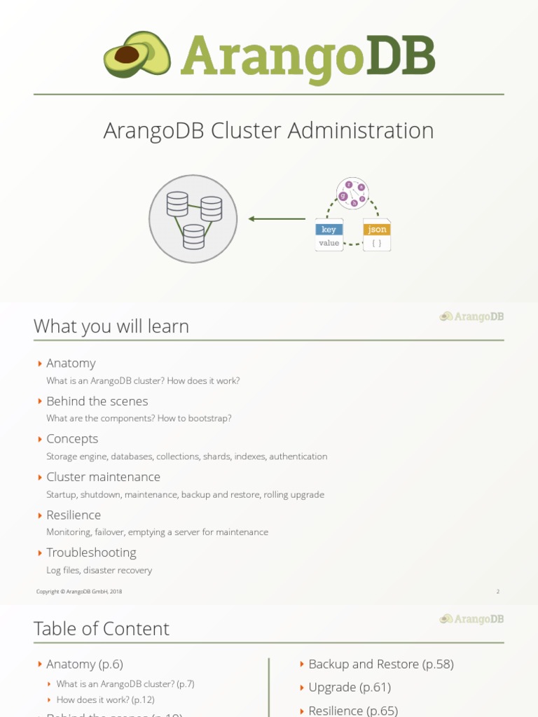 ArangoDB Cluster Administration | PDF | Database Index | Computer Cluster