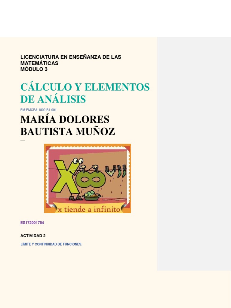 02 EMCEA U1 A2 Maria Bautista | PDF | Función continua | Asíntota