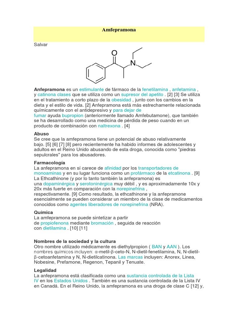 Amfepramona | PDF | Drogas | Drogas Psicoactivas