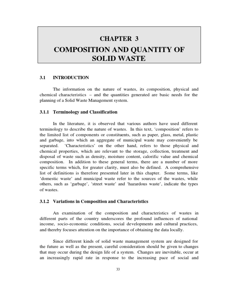 Composition of Solid Waste | PDF | Waste Management | Sewage Treatment
